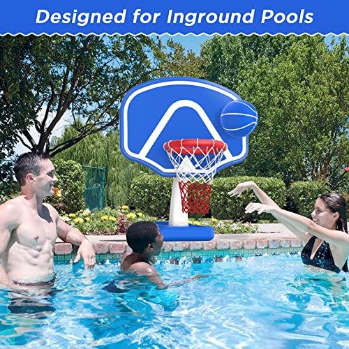 Pool Basketball Hoop, Swimming Pool Basketball Hoop Poolside Set with 2 ...
