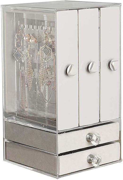 ZPEE Acrilica Caja Joyero Organizador para Las Mujeres,Claro Estuche De ...