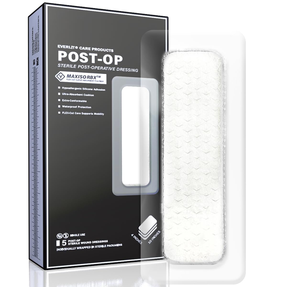 EVERLIT Post-OP Dressing | Sterile Waterproof Adhesive Dressing for ...