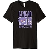 Amazon.com: Pokémon - Gengar Pastel Stats Grid T-Shirt : Clothing ...