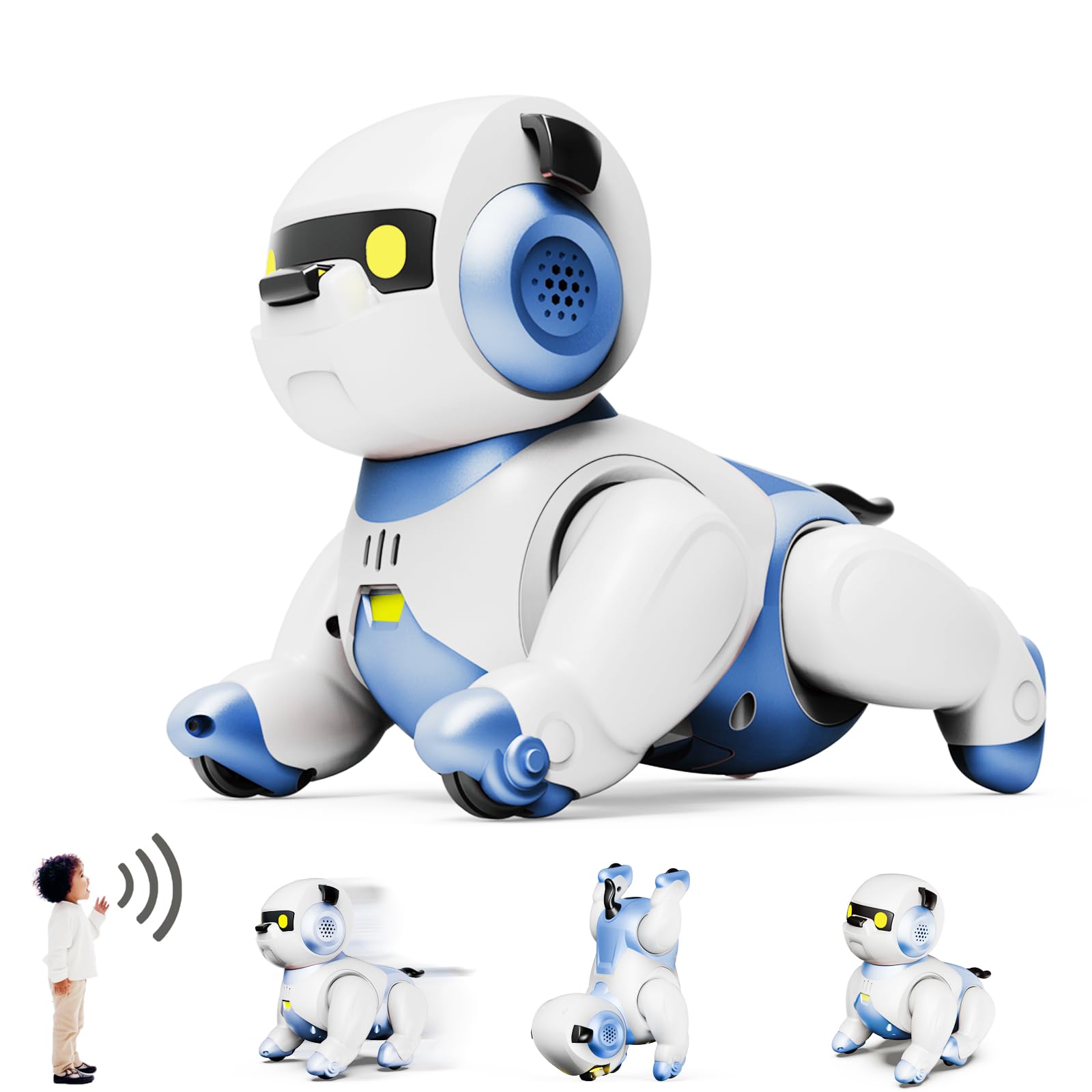 SENBYOWEI Smart Interactive Robot Dog Toy for Kids with Voice & Touch ...