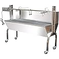 Amazon.com : Rotisserie Grill Stainless Steel Charcoal Spit Roaster, 62 ...