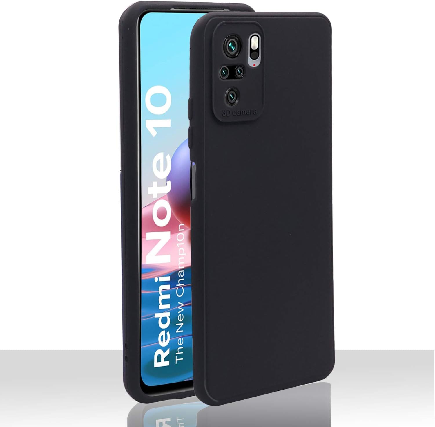 Pikkme Redmi Note 10 Back Cover | Shock Proof Matte Soft Silicon ...