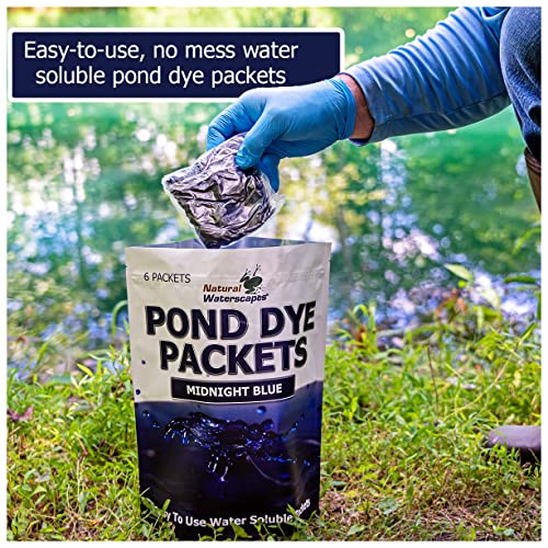 Vivid Blue Pond Dye Packets - 6 Water Soluble Packs Of Lake Dye ...