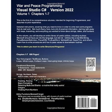 Mua War and Peace - C# Programming 1 Vol.: Introduction to Programming in C# with Visual Studio ...
