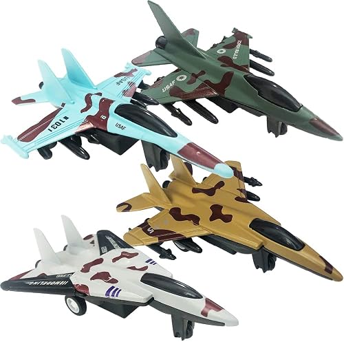 ArtCreativity United Sates Air Force Diecast Fighter Jet Toy, Set of 4 ...
