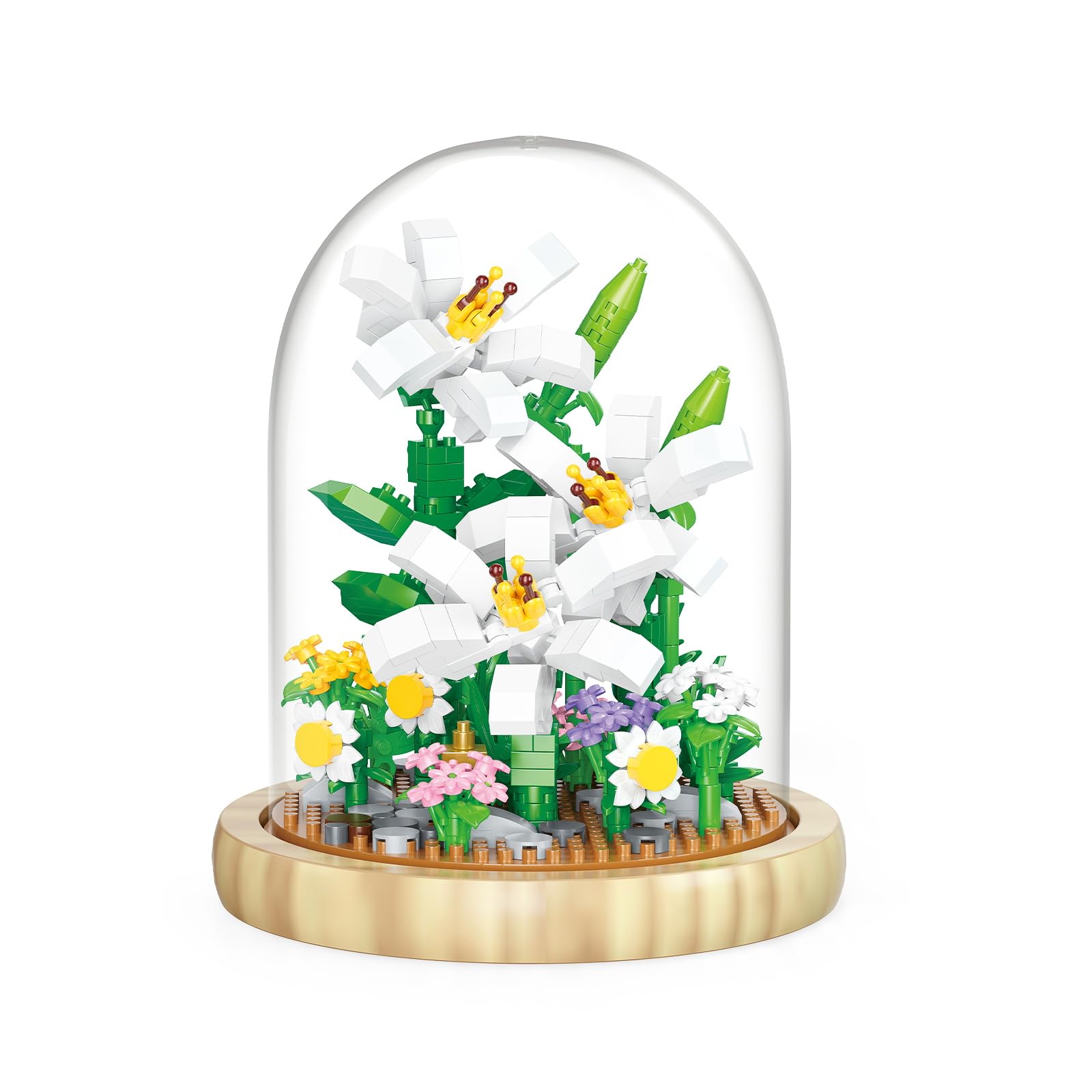 Dookok Flower Bouquet Building Set, Mini Bricks Building Blocks ...