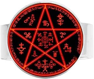Hellsing Alucard Pentagram Adjustable Ring, Glass Hellsing Pentagram ...