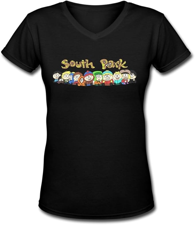 Women's South Park Custom V-Neck T-Shirt Black Large: Amazon.ca ...