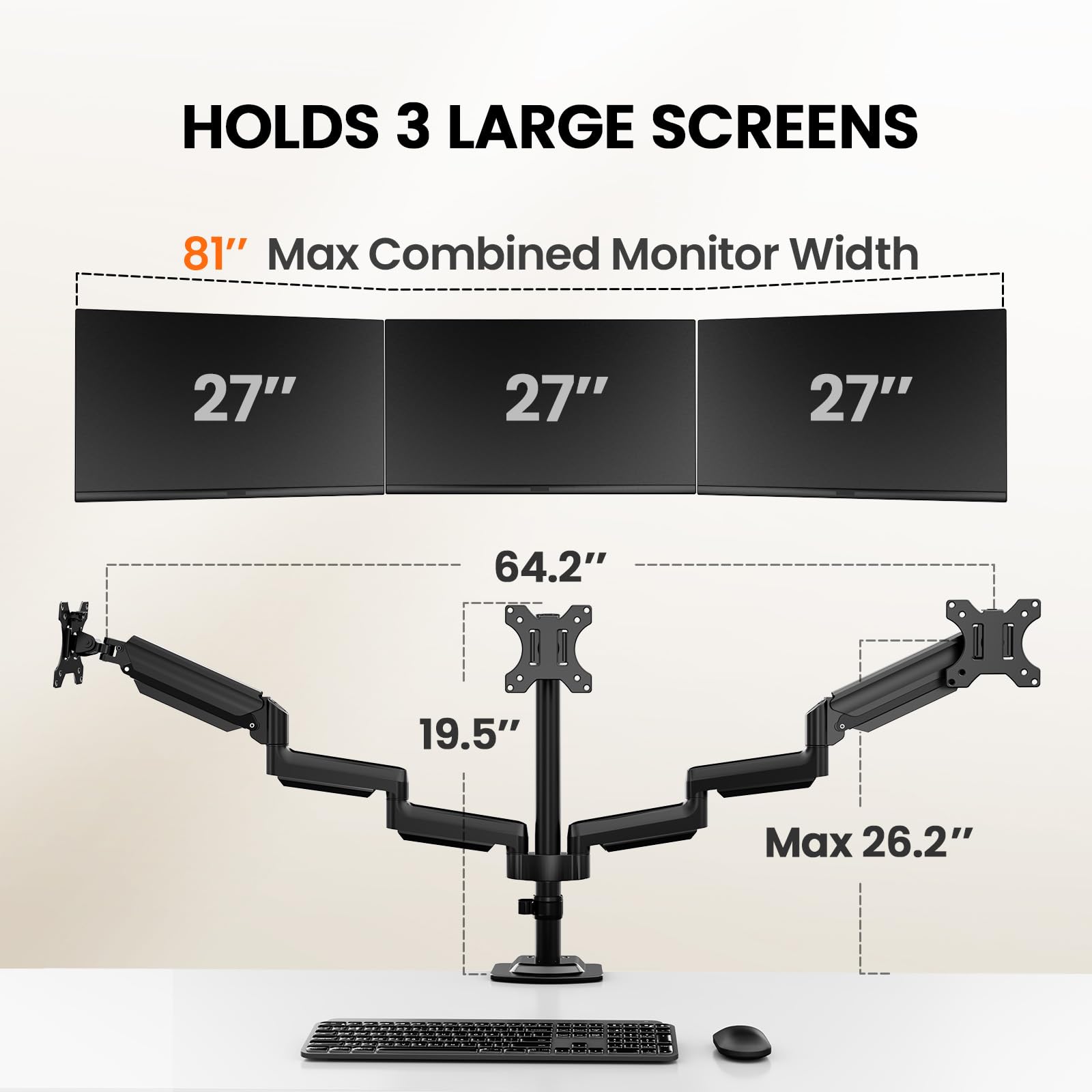 Mua ErGear Triple Monitor Mount for 13-27 inch Screens, Premium ...