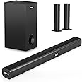 Amazon.com: Wohome 2.1 Sound Bar for Smart TV with 5 Inches Wired Subwoofer, 140W, 2 in 1 ...