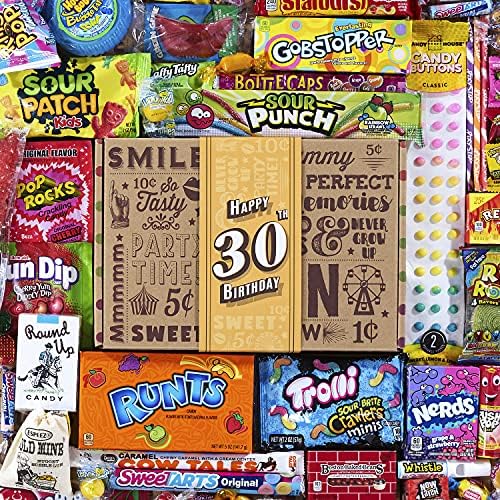 Vintage Candy Co. 30th Birthday Retro Candy Gift Basket - 1995 Party ...