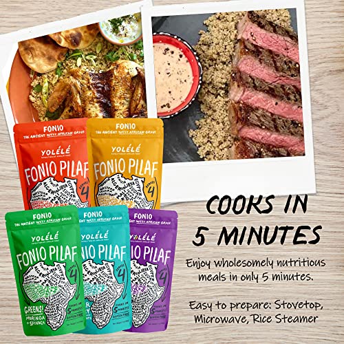 Yolélé Fonio Grain Pilaf Mix African Supergrain Ancient Grains Organic ...