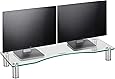 VonHaus Large Monitor Stand for Desks - Height Adjustable - Screen ...