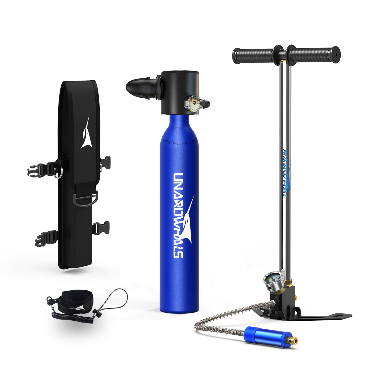 Mini Scuba Tank with Pump, Diving Tanks 5-10 Minutes Usage Time, DOT/CE ...