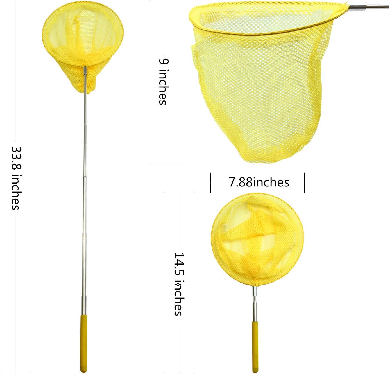 ANECO 6 Pack Telescopic Small Animal Net Colorful Nets Catching Fishing ...