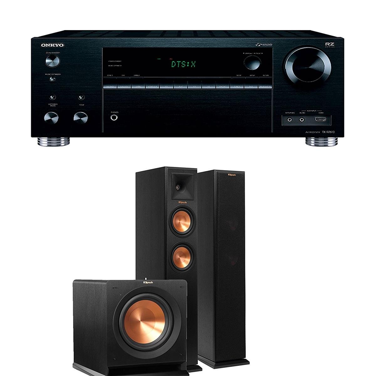 Onkyo TX-RZ710 7.2-Channel Network A/V Receiver + Klipsch RP-250F ...