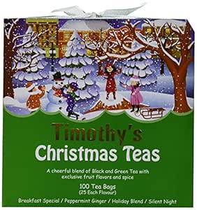 Amazon.com : Timothy's Christmas Teas Holiday Blend Silent Night ...