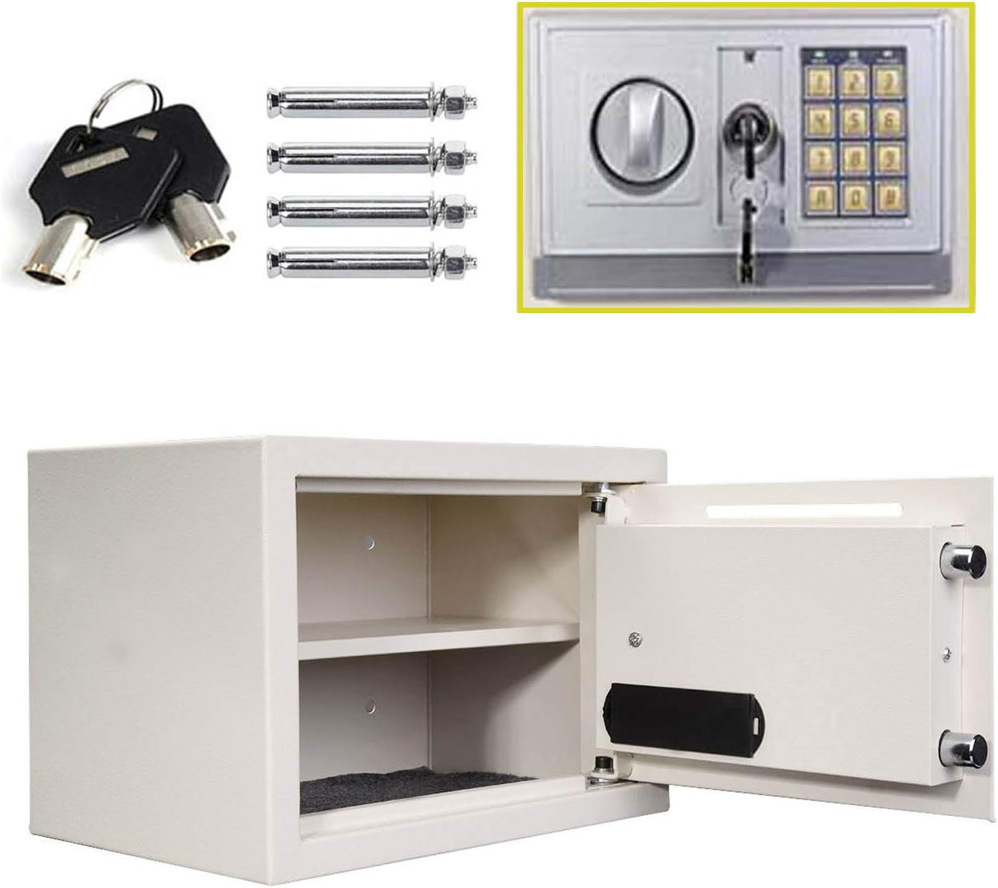 16 Litre Safe Box Digital Large Security Safety Steel Case 9.8 * 13.8 ...