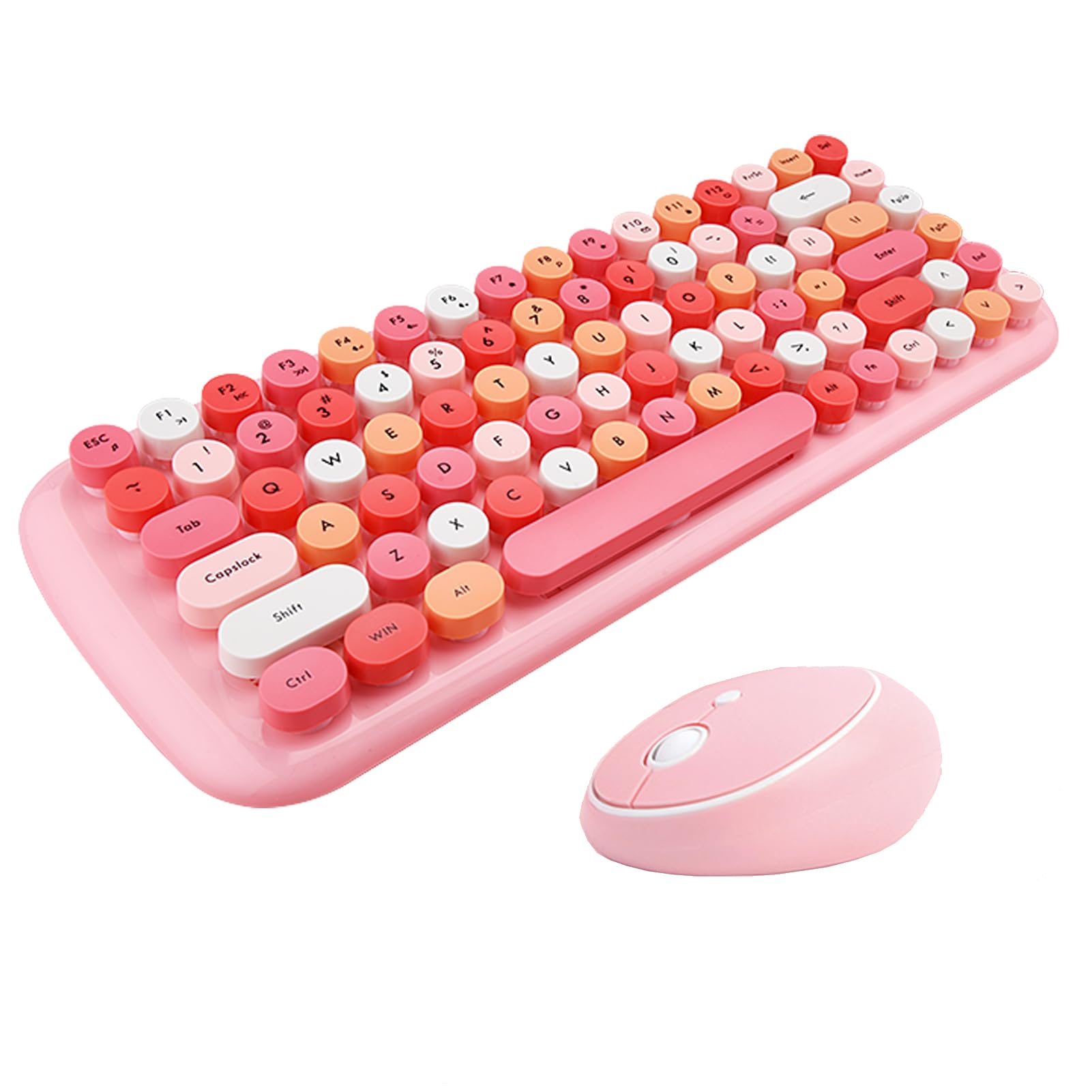 Mua 2.4G USB Wireless Keyboard and Mouse Multicolor Typewriter Style ...