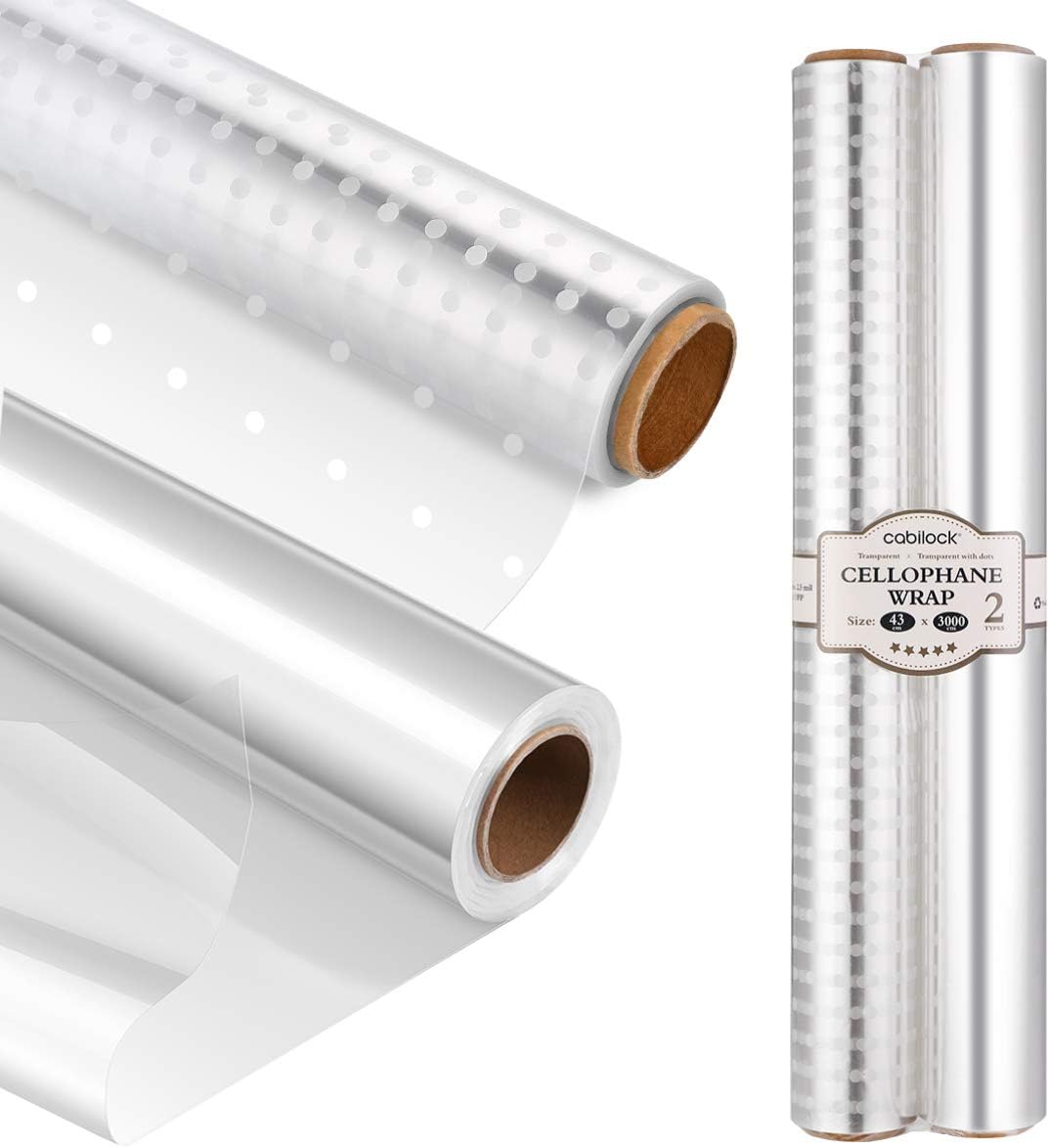 Cabilock Cellophan Wrap Roll Geschenkpapier Klares Cellophan ...