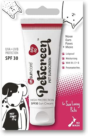 Petscreen Pet Sunscreen - for Dogs and Cats. Long Lasting, Water ...
