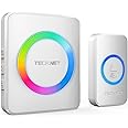 TECKNET Wireless Doorbell, Door Bell 0-120dB, 1300 ft Wireless Range ...