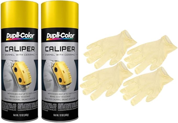 Amazon.com: Dupli-Color Yellow Caliper Paint (12 oz.) Bundled with 2 ...