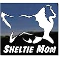 Amazon.com: Sheltie Mom Vinyl Window Decal Shetland Sheepdog Dog ...