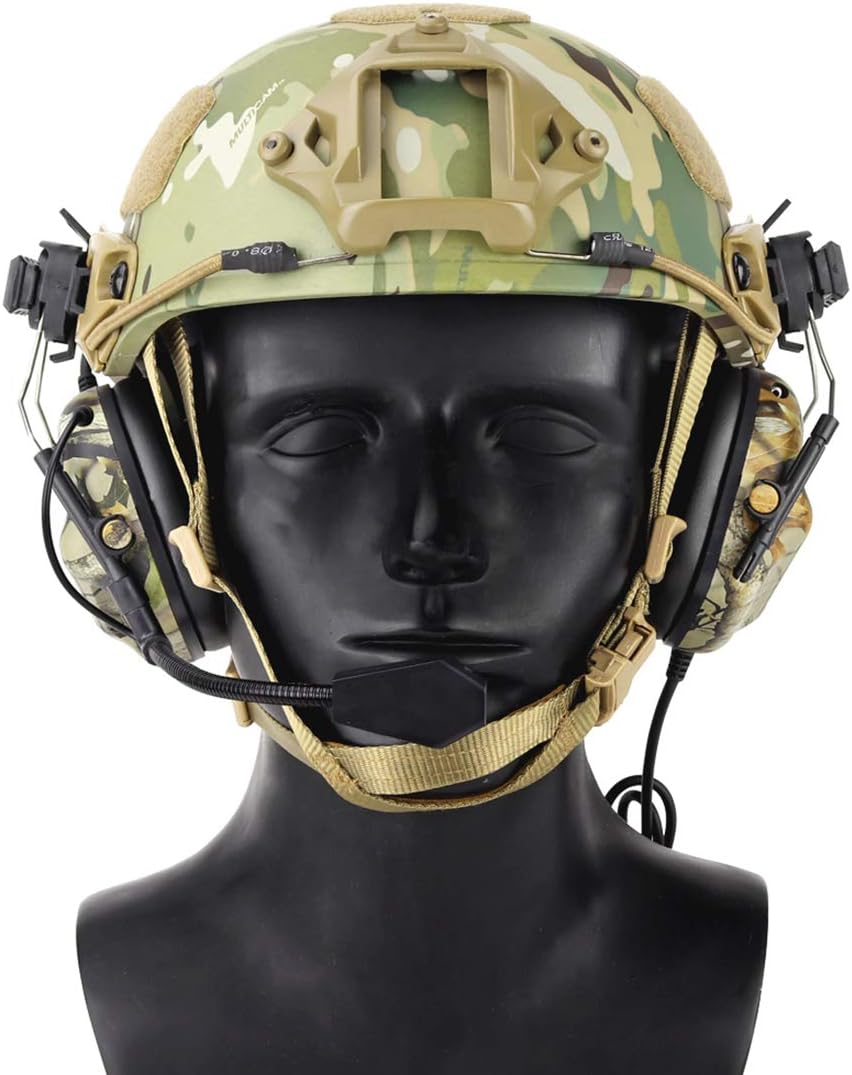GODNECE Helm Headset Airsoft, Upgrated Headset Taktisch Headset Militär ...