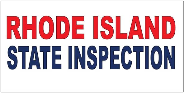 Amazon.com : Rhode Island State Inspection Red Blue DECAL STICKER ...