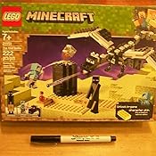 Amazon.com: LEGO Minecraft The End Battle 21151 Ender Dragon Building ...