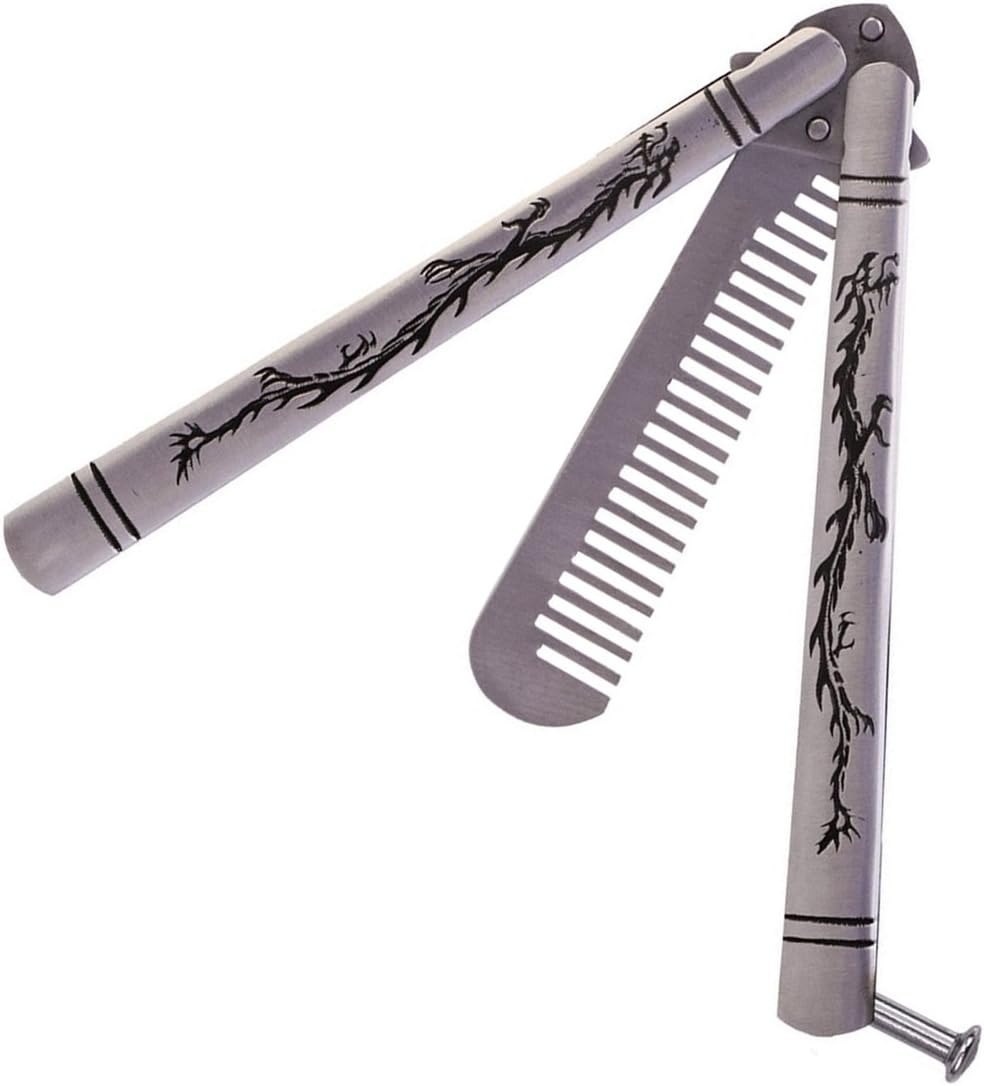 ICEBLUEOR Practice Butterfly Knife, Butterfly Trainer Knife Comb, All ...