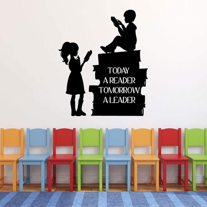 Olivialulu Niño Niña Lectura de vinilo Adhesivo de pared Decoración Hoy ...