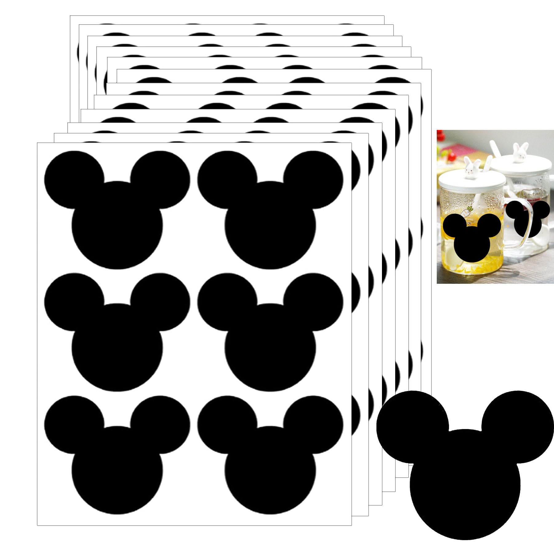 Mua Mickeys Mouse Vinyl Chalk Chalkboard Stickers Minnies Mouse Head ...