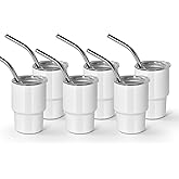 Amazon.com | AGH 3 oz Mini Tumbler Shot Glass with Straw and Lid ...