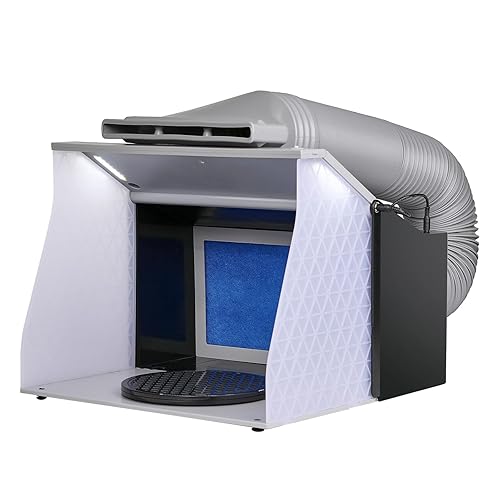 VEVOR Airbrush Spray Booth, Portable Hobby Airbrush Paint Spray Booth ...