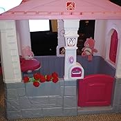 Amazon.com: Step2 Happy Home Cottage & Grill Kids Playhouse, Blue: Toys ...