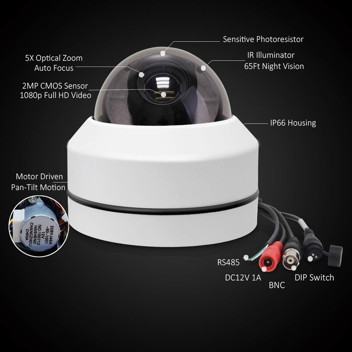 2MP Analog HD PTZ Camera AHD TVI CVI CVBS 4-in-1 CCTV Camera 1080P 5X ...