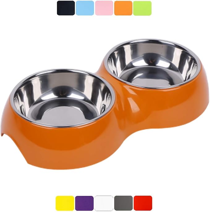 DDOXX Double Dog Bowl, Non-Slip, Stainless-Steel, Melamine | many ...