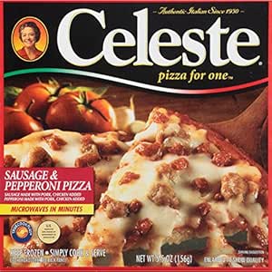 Celeste, Pizza for One, Sausage & Pepperoni, 5.5 oz (frozen): Amazon ...