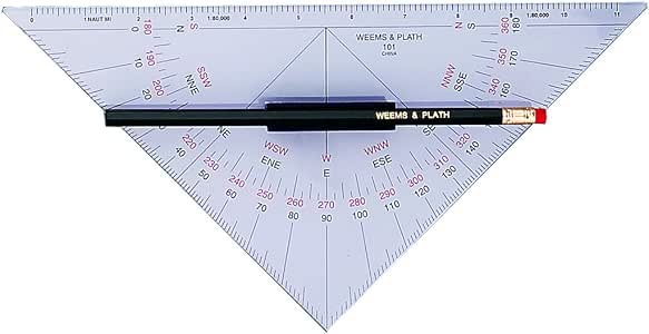 Weems & Plath Marine Navigation Protractor Triangle with Handle, Boat ...