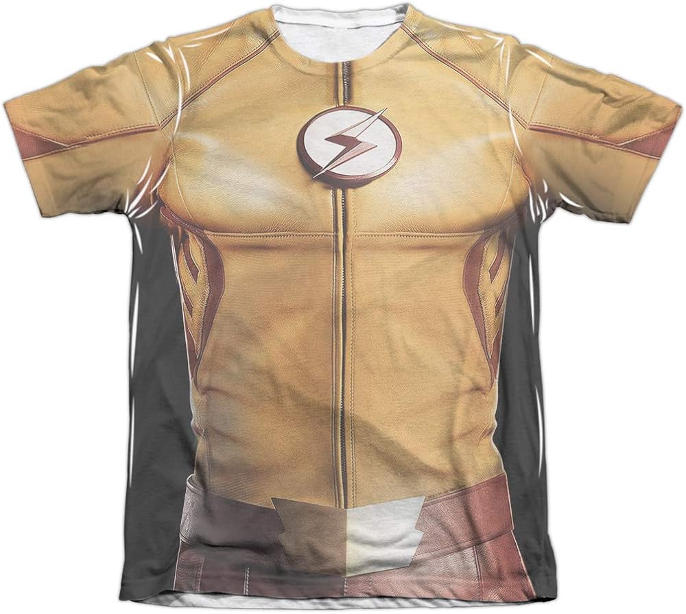 Amazon.com: Flash Kid Flash Uniform Unisex Adult Front Only Poly/Cotton ...