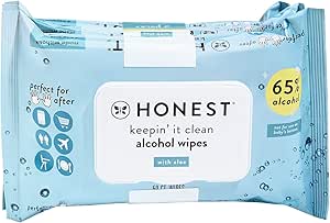 Amazon.com: The Honest Company Sanitizing Alcohol Wipes, Unscented, 150 ...