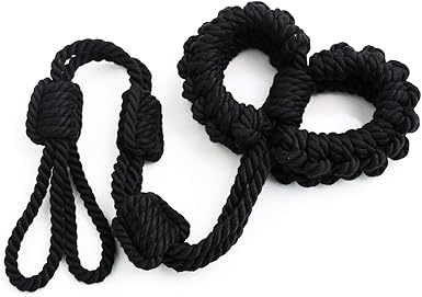 Amazon.com: Soft Cotton Rope Handcuffs Rope Adjustable Handcuffs with ...