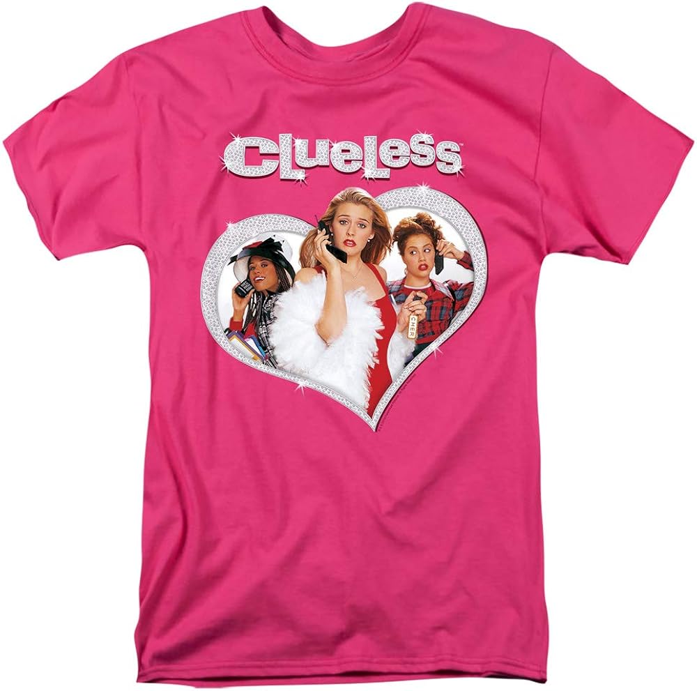 Clueless T-Shirt Characters in Heart Hot Pink Tee: Amazon.de: Bekleidung