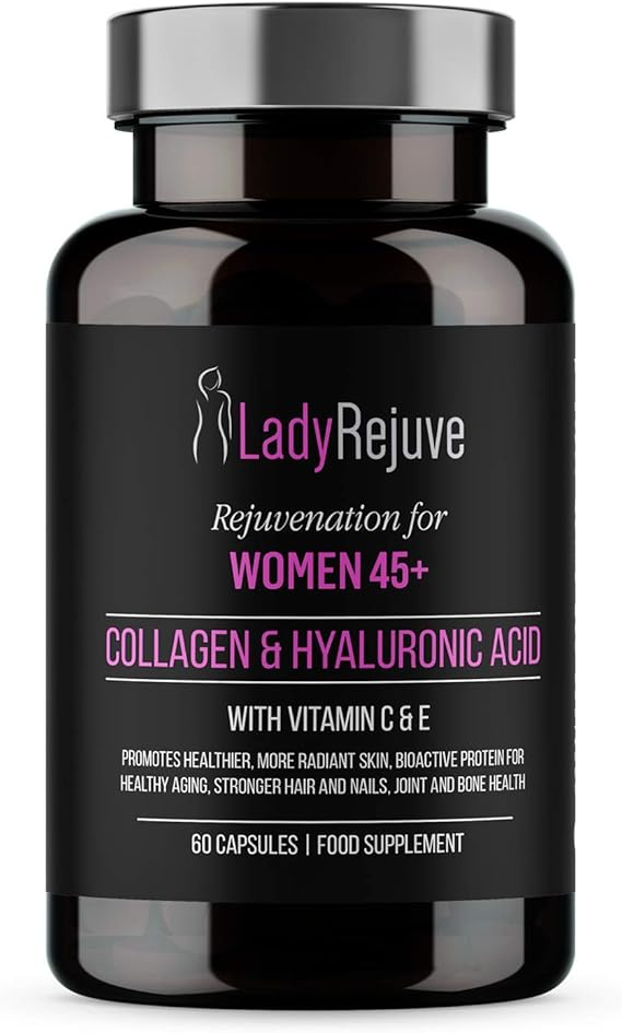 LadyRejuve Marine Collagen Supplements for Women - Hyaluronic Acid with ...