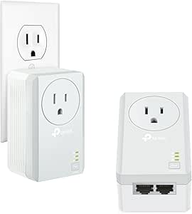 TP-Link AV600 2-Port Powerline Adapter w/ Power Outlet Pass-Through ...