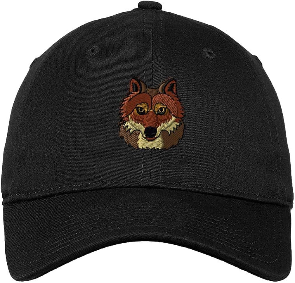 Soft Baseball Cap Wolf Head Embroidery Animals Wild Twill Cotton Dad ...