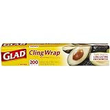 Amazon.com: Glad Cling Wrap Clear Plastic Wrap, 200 Sq Ft (Pack of 3 ...